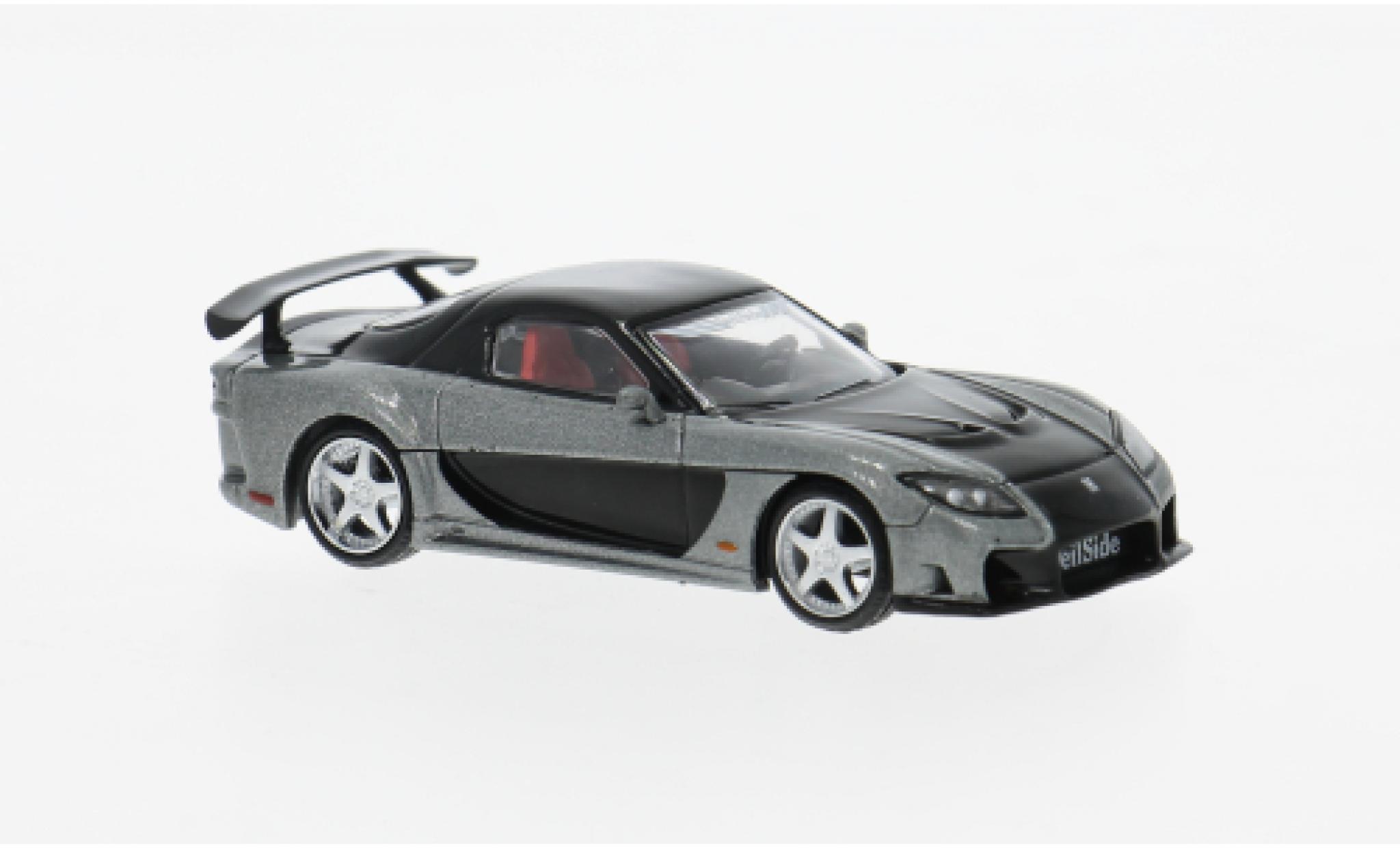 Diecast model cars Mazda RX7 1/64 Mini GT (FD3S) grau/schwarz 2011 1:64 ...